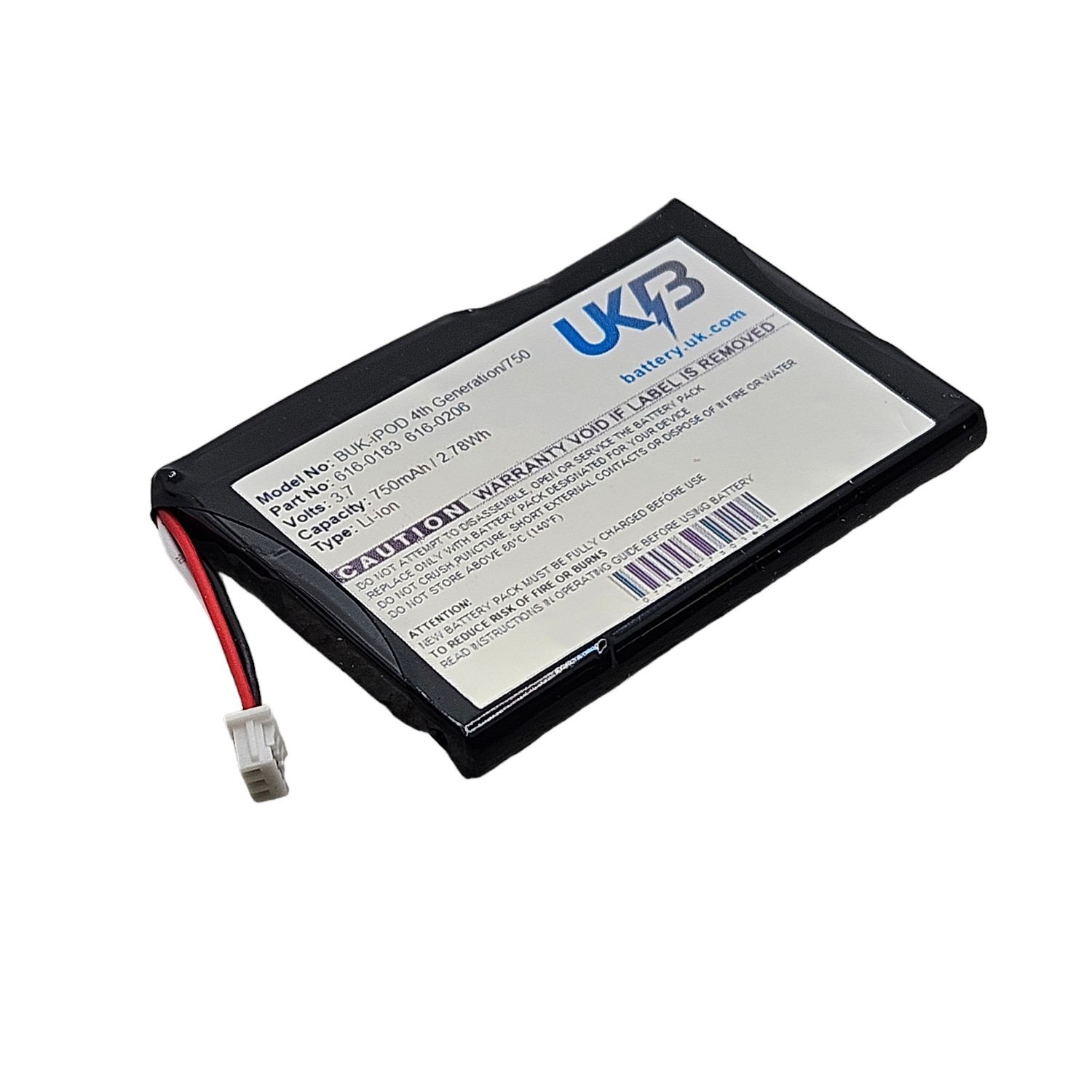 Compatible Battery For Apple 616-0183 616-0206 616-0215 iPOD 4th Generation